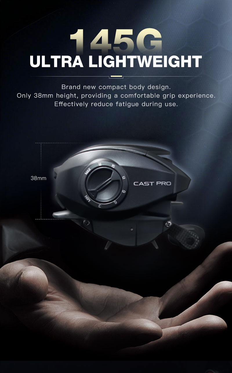 Seasir Cast Pro 145g Metal Frame 2 Ceramic Bearings Baitcasting Fishing Reel BFS Ultralight ...