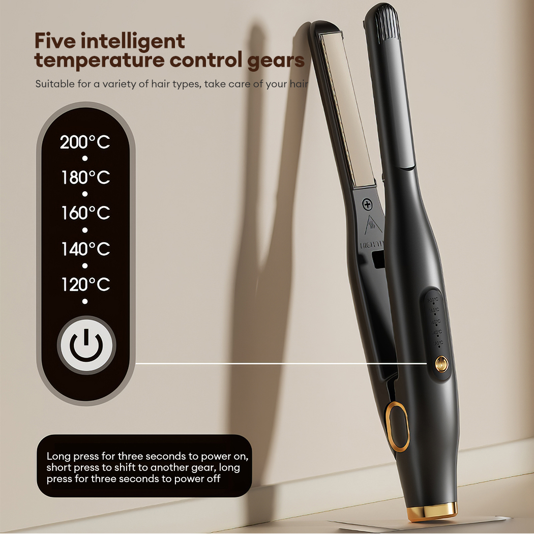 CkeyiN 2 in 1 13mm Mini Hair Straightener Man Hair Curler Men Iron Hair ...