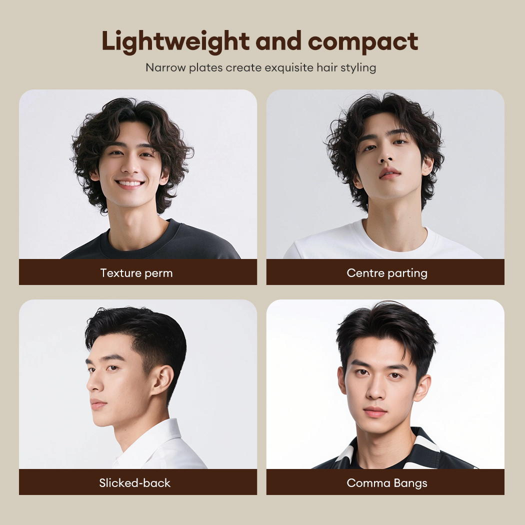 CkeyiN 2 in 1 13mm Mini Hair Straightener Man Hair Curler Men Iron Hair ...