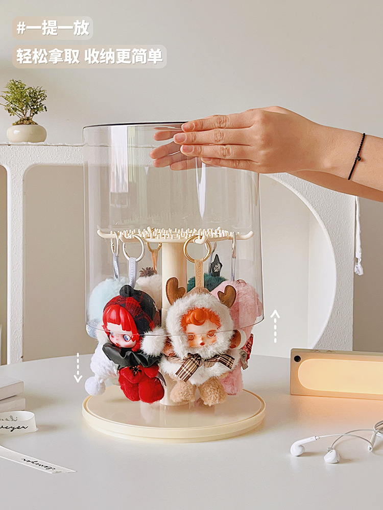 (Local Seller) 2Pcs Rotating Labubu Display Box Skull Panda SP Crybaby ...