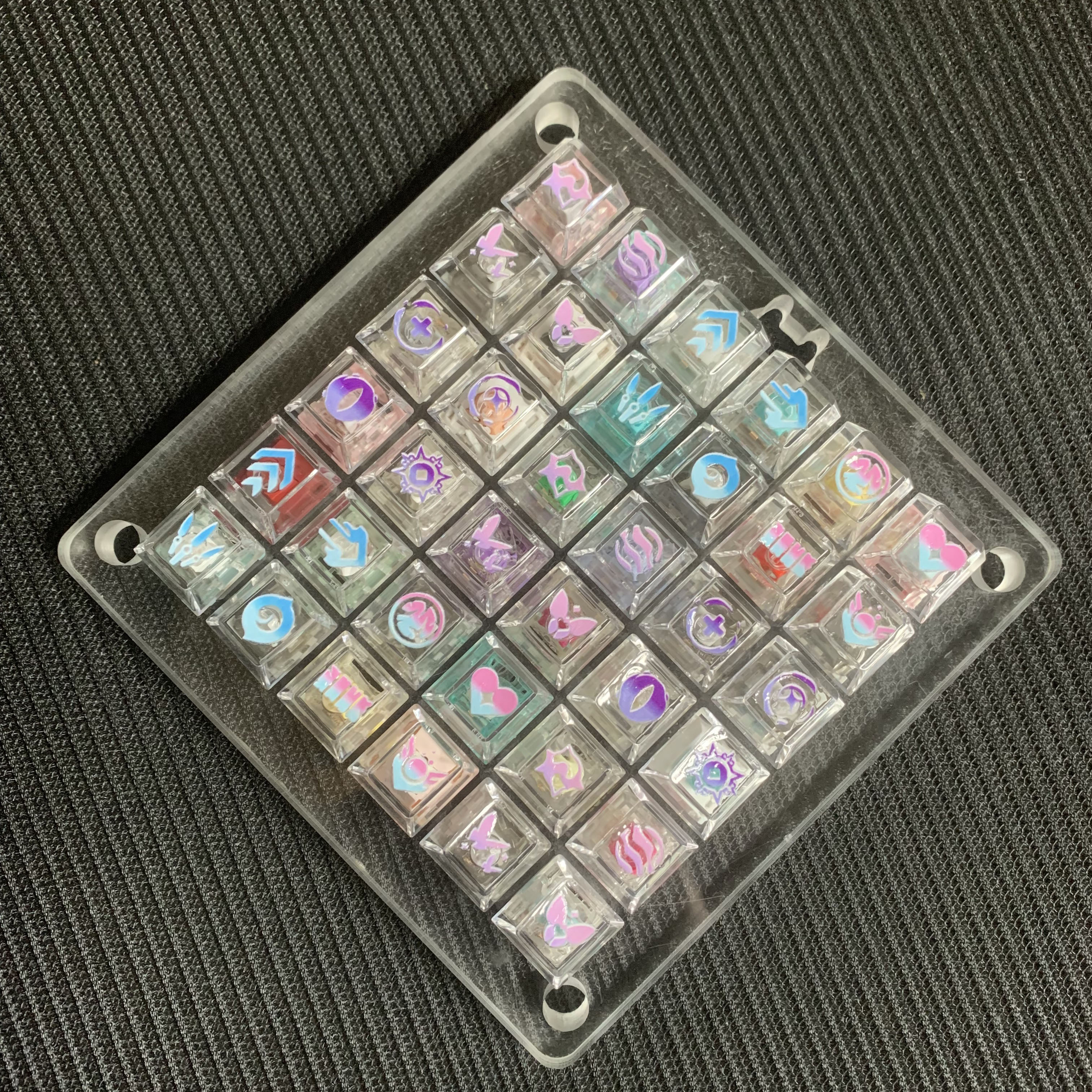 Colorful VALORANT Transparent Keycaps 4 Keys Agent Skills R3+R1 Cherry ...