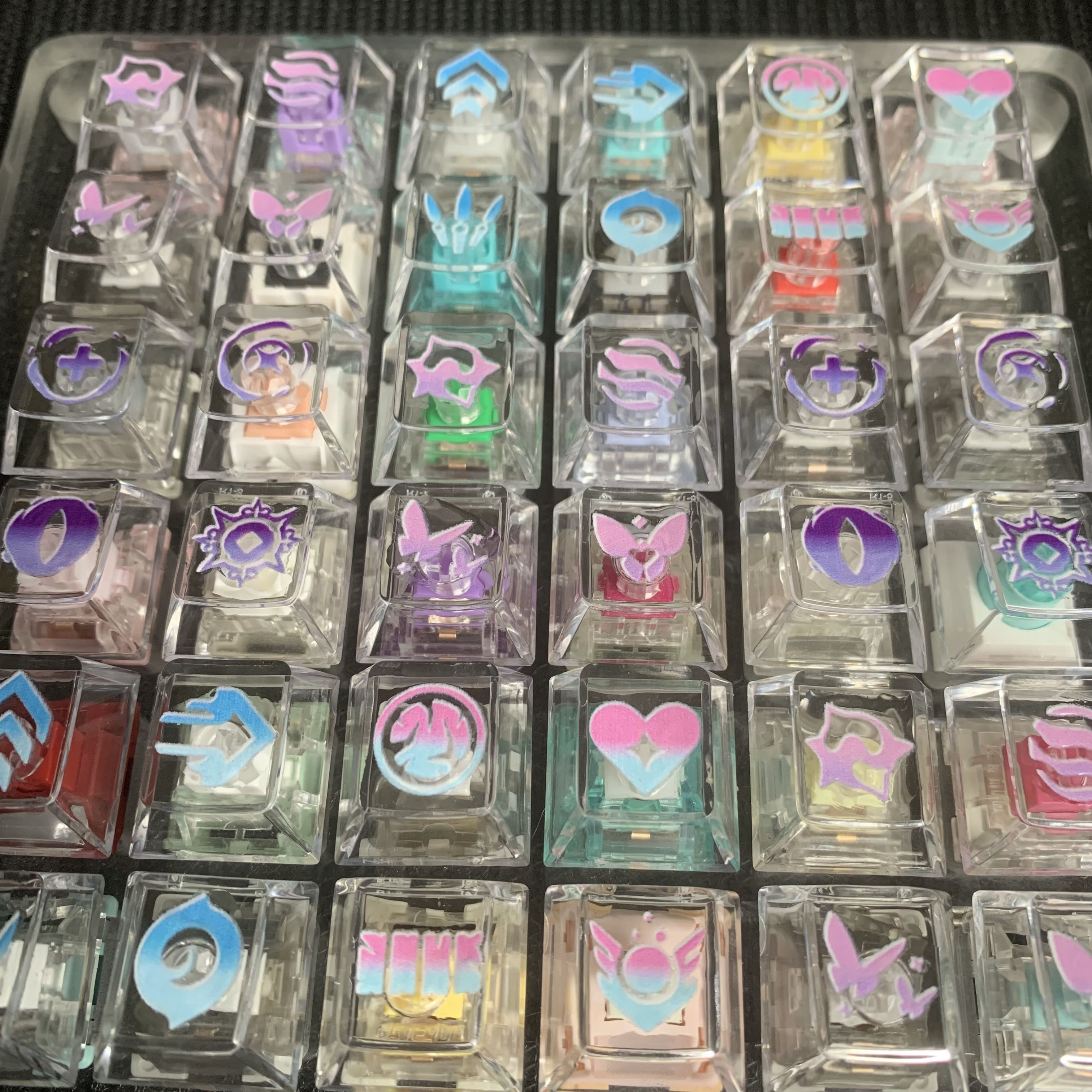 Colorful VALORANT Transparent Keycaps 4 Keys Agent Skills R3+R1 Cherry ...