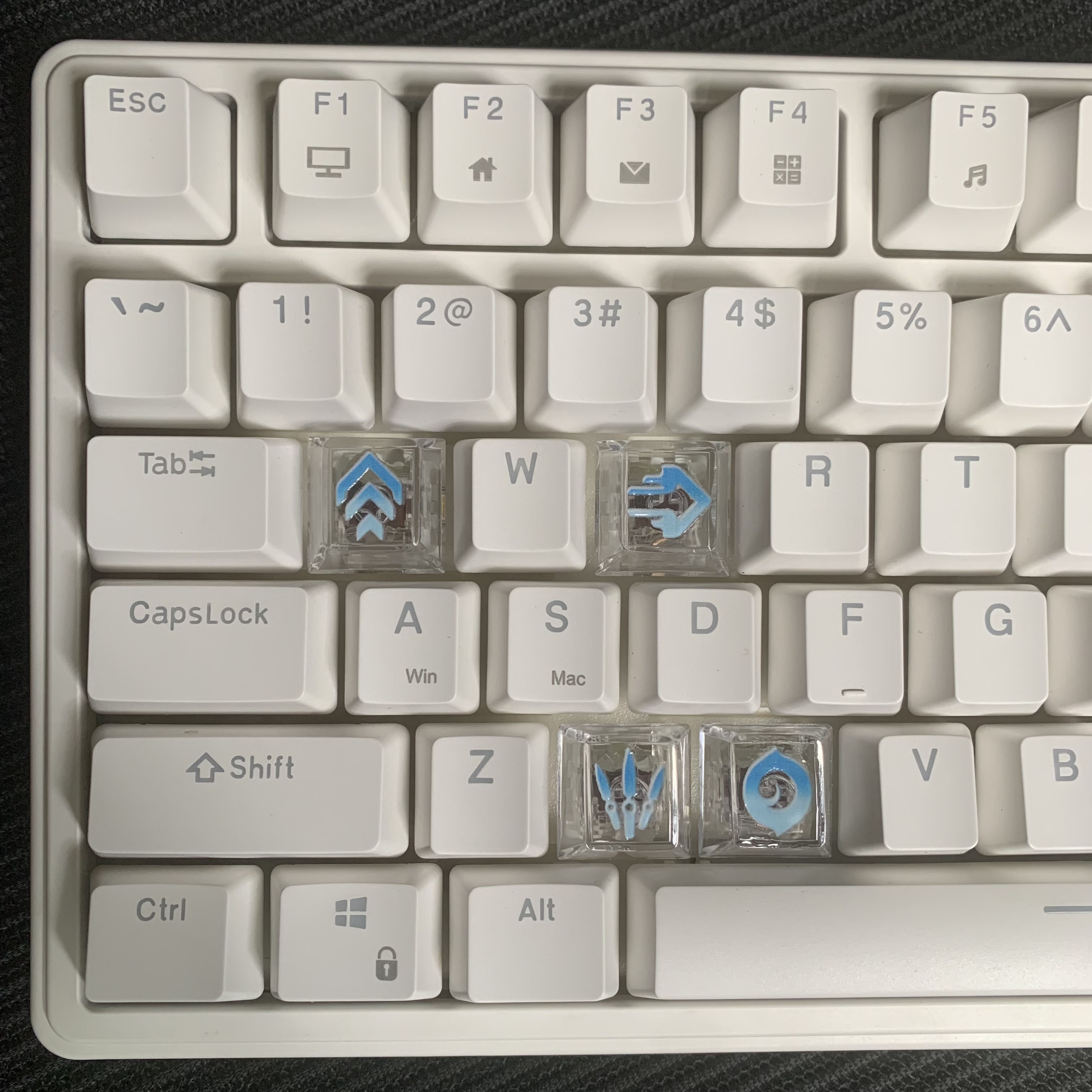 Colorful VALORANT Transparent Keycaps 4 Keys Agent Skills R3+R1 Cherry ...