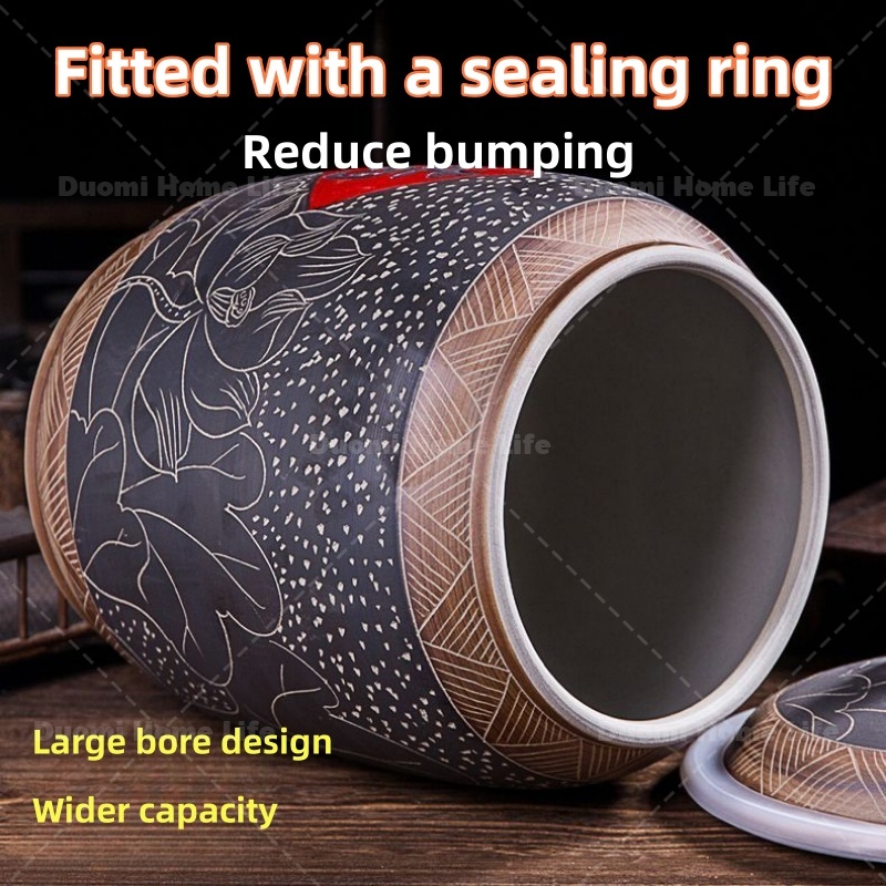 5KG/10KG/15KG/25KG Ceramic Rice Pot Rice Bucket Container Ceramic Rice ...