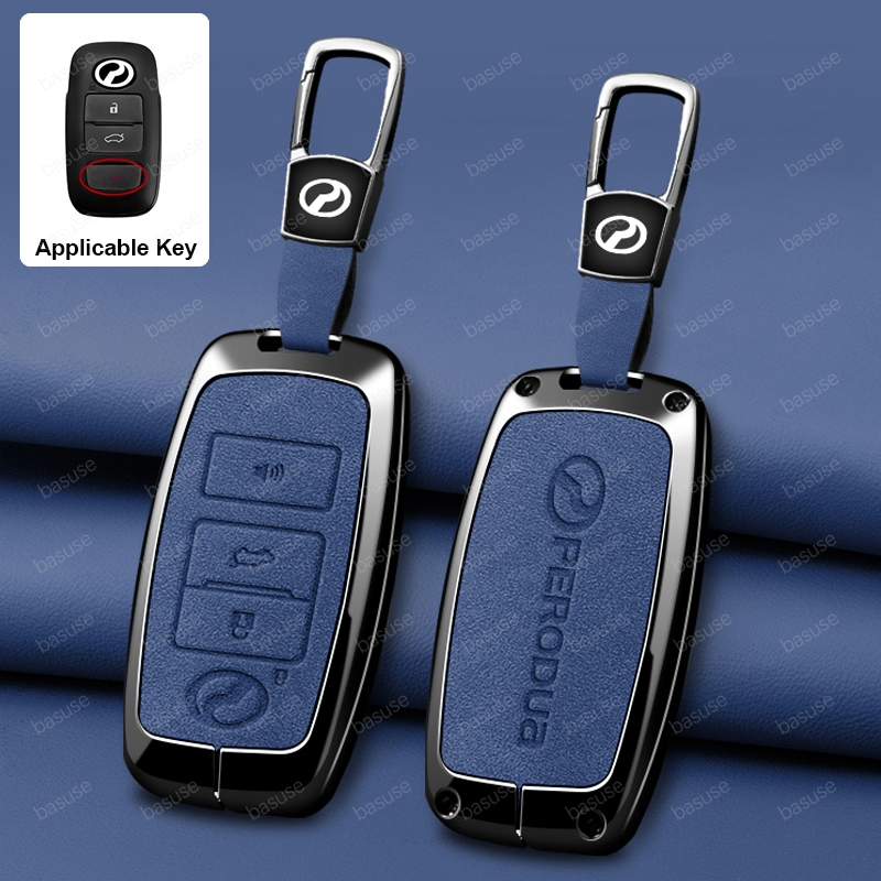 New Arrival Zinc Alloy+Leather Gel Car Key Cover for Perodua Ativa MYVI ...