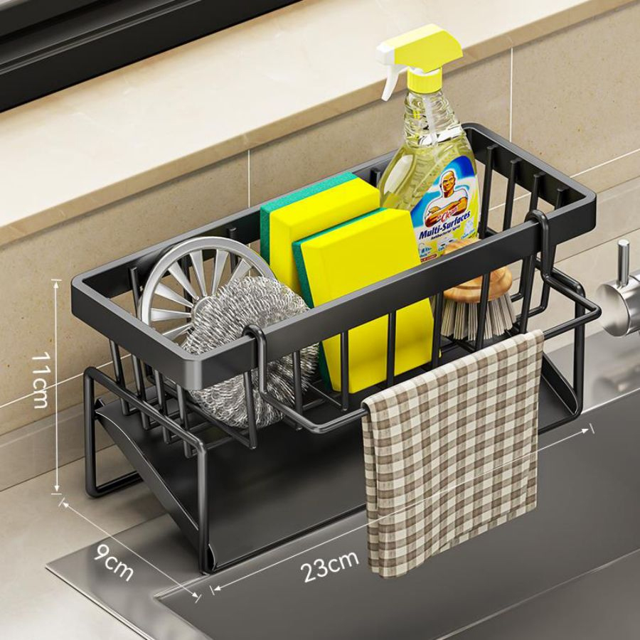 Multifunctional Sponge Rack Drainer Kitchen Shelf Sink Rag Dishwashing ...