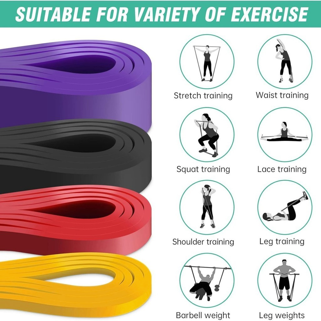 Pull-Up Assist Belt Set - Resistance Training Elastic Rope for Indoor ...