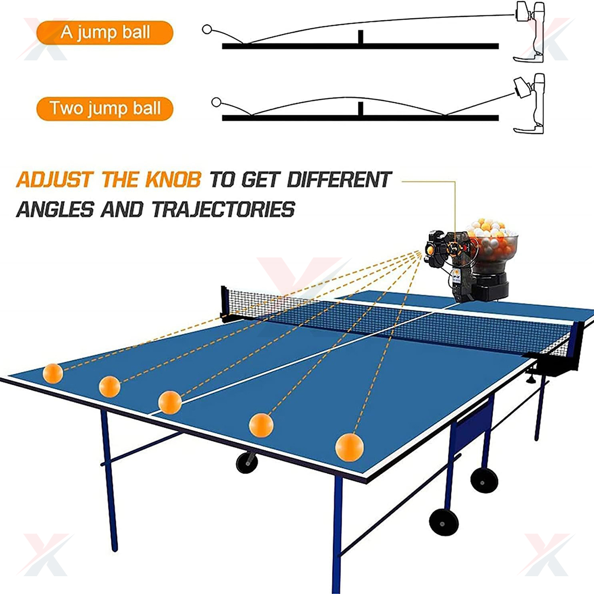 80 Balls Hp-07 Automatic Ping Pong Table Tennis Robots Ball Machine For ...
