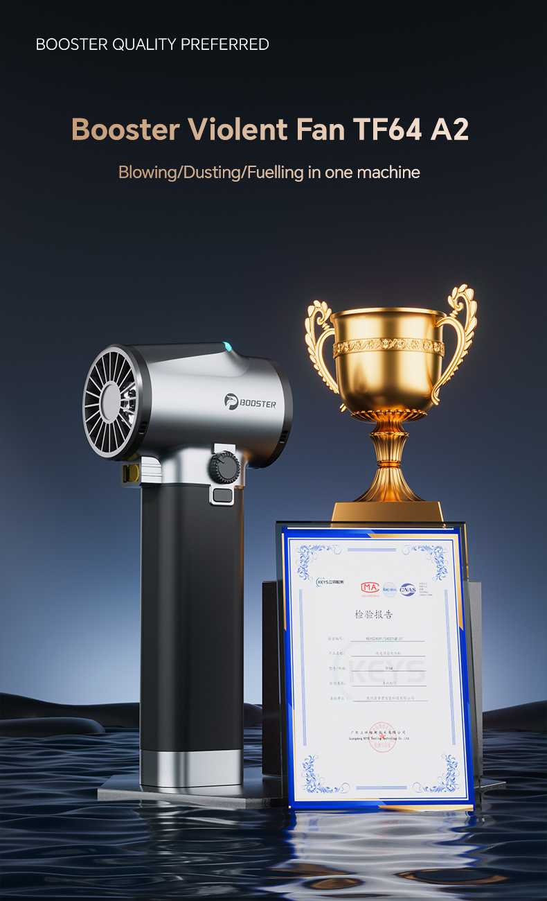 Booster TF64A2 Turbo Car Dryer Blower 1.4kg Thrust Jet Fan 64mm High ...