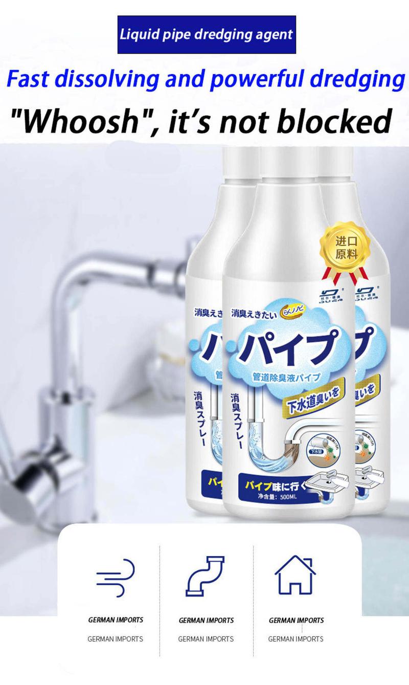 [Buy 2 Get 1 Free] 500ml Strong Drain Blockage Remover Drain Unblocker ...