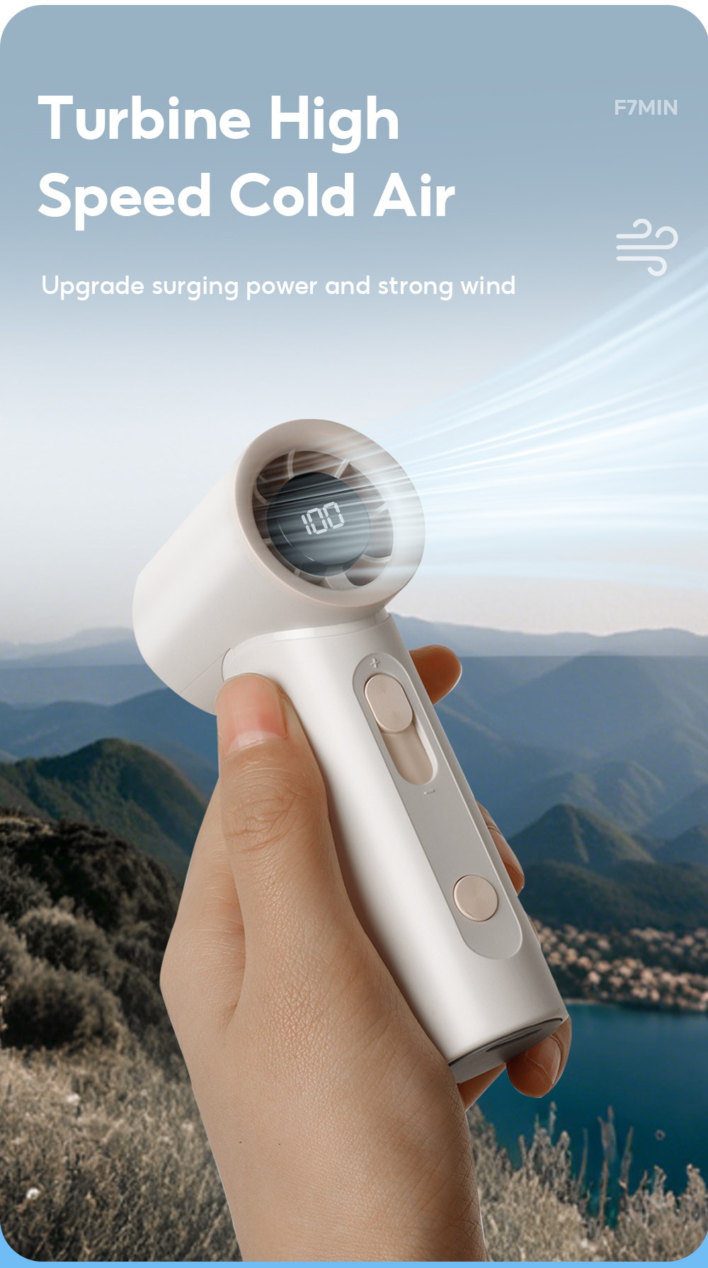 JAMAY Mini Portable Fan High Speed Powerful Handheld Fan 3600mAh ...