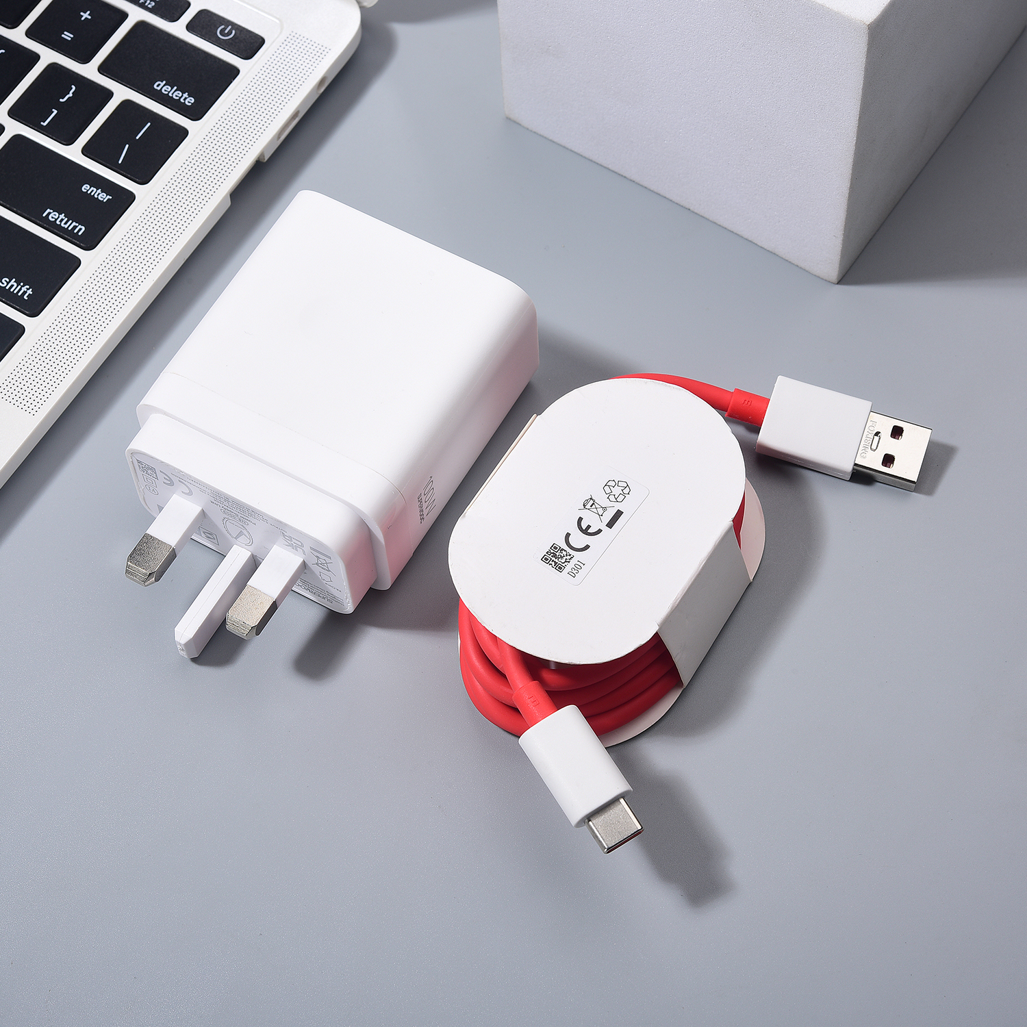 OnePlus 100W UK SuperVooc Warp Charging Power Adapter USB C Cable For ...