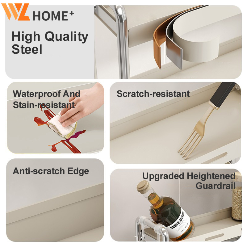 Kitchen Organizer Kitchen Spice Rack Rak Rempah Ratus Dapur Steel ...