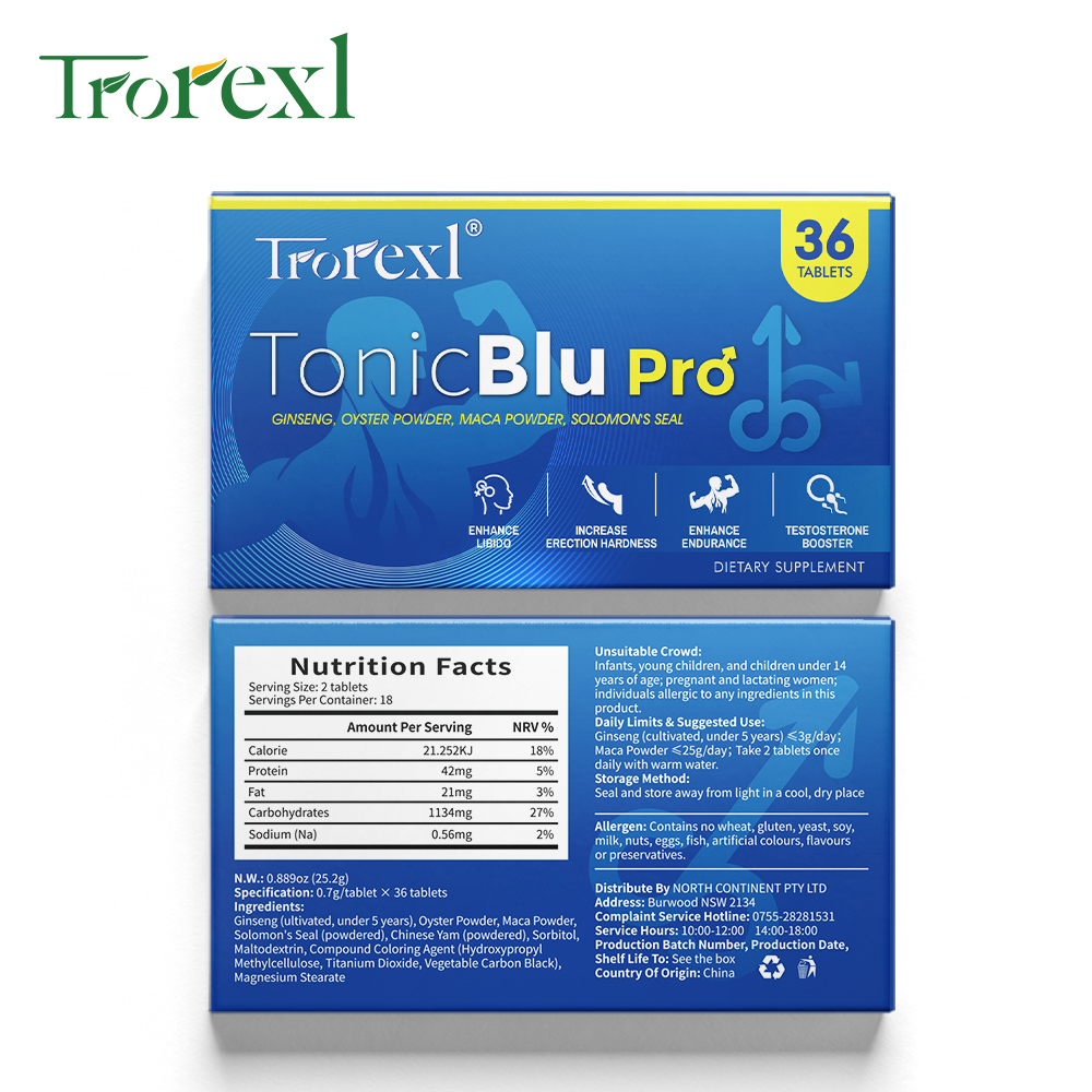 Trorexl TonicBlu Pro-Energy Supplement Tablets Male Nourishment And ...