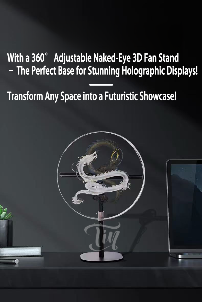 3D Holographic Display 3D Hologram Projector 3D Hologram Fan 352 LED Air Imaging Hologram Fan ...