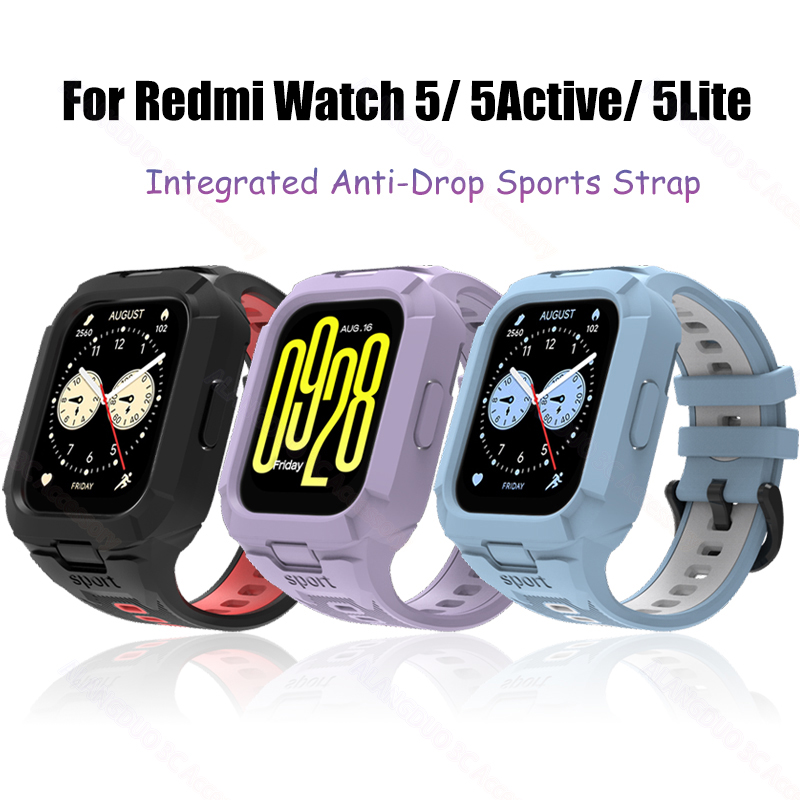 Silicone Strap For Xiaomi Redmi Watch 5 4 Active Lite Case Sports Band ...