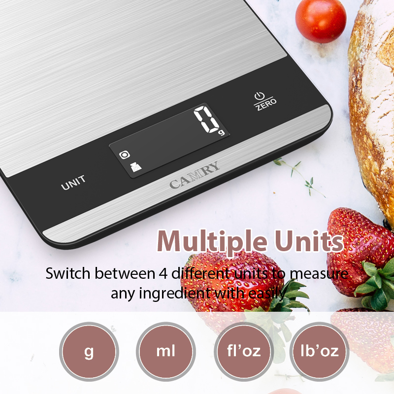 CAMRY Kitchen Food Scale 10kg LCD Display Digital Grams and Ounces for ...