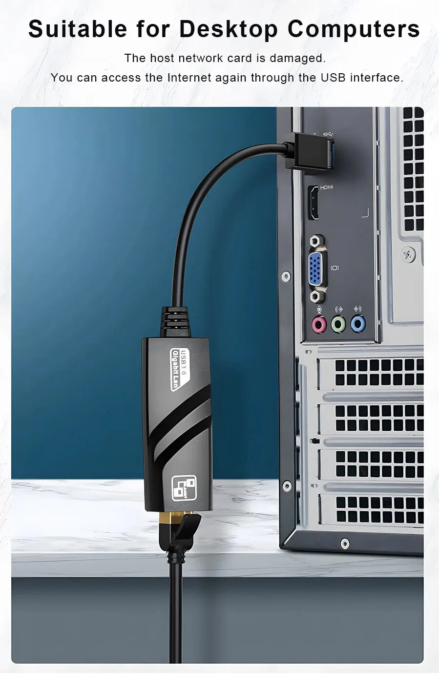 USB to LAN 3.0 gigabit Network Adapter Ethernet RJ45 10 100 1000 Mbps WIFI | Shopee Malaysia