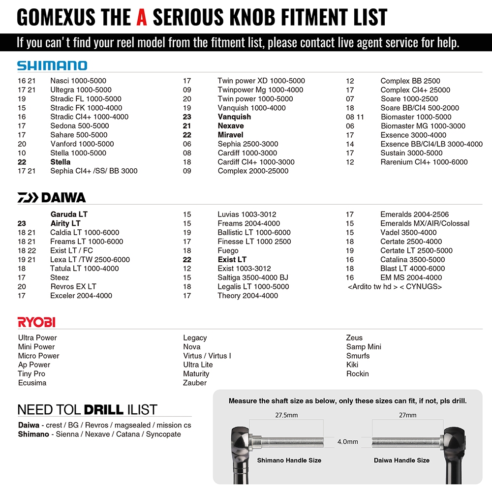 Gomexus Galaxy 17 Titanium Knob For Shimano Stella Vanford Daiwa Exist ...