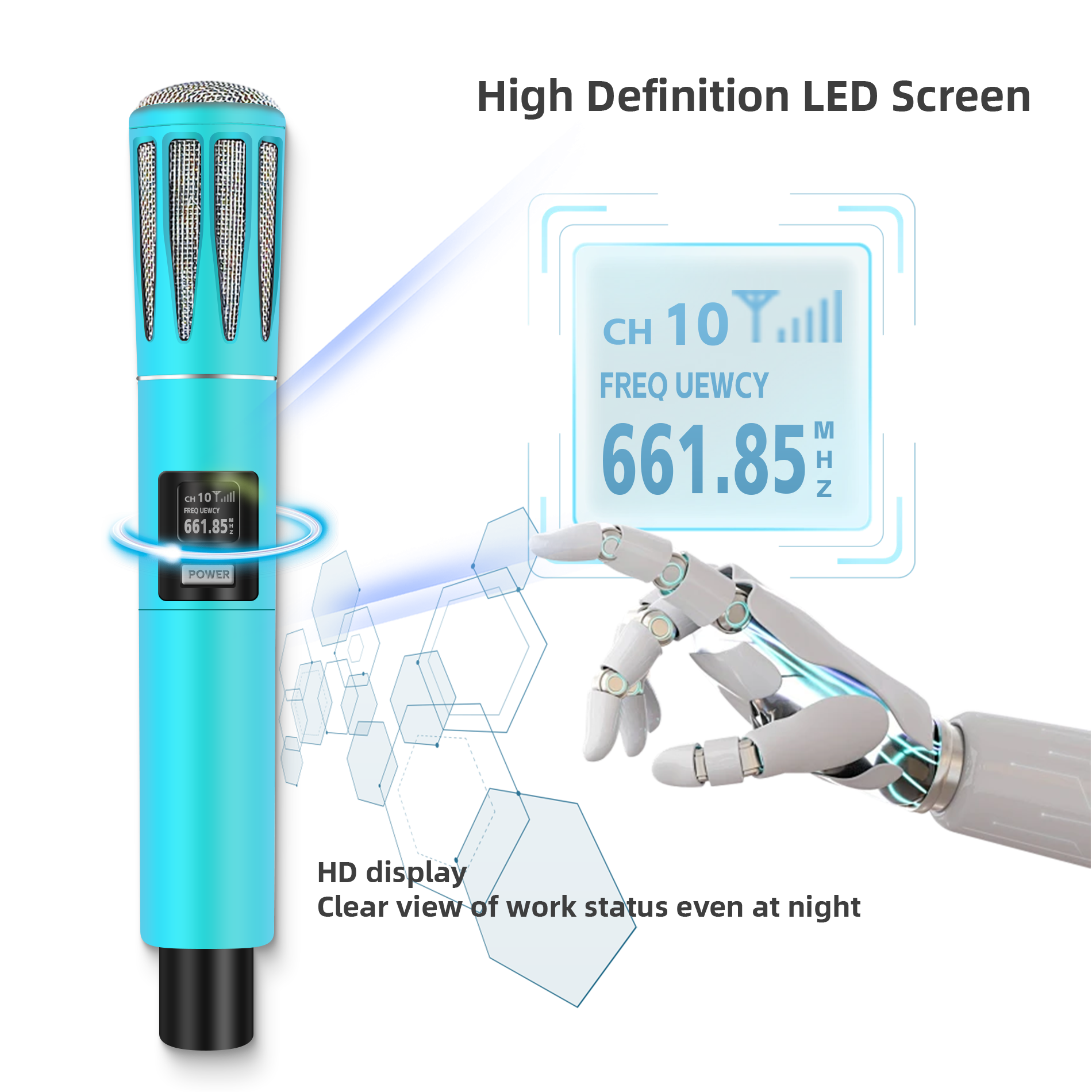 MOREFAND UHF Floating Handheld Wireless Microphone Professional ...