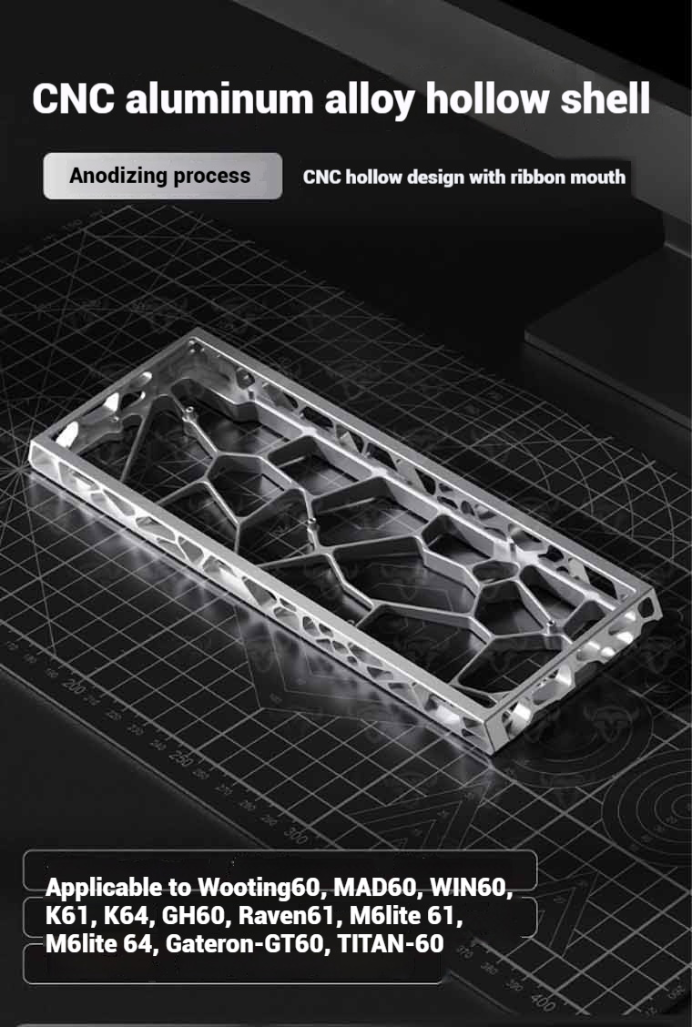 Black Iron Bull H60 hollow aluminum alloy anode keyboard kit is ...