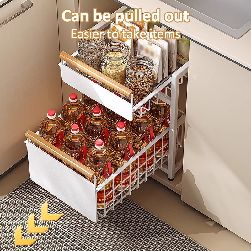 SimpleJoy Under Sink Organizer Kitchen Pull Out Drawer Organizer Pull ...