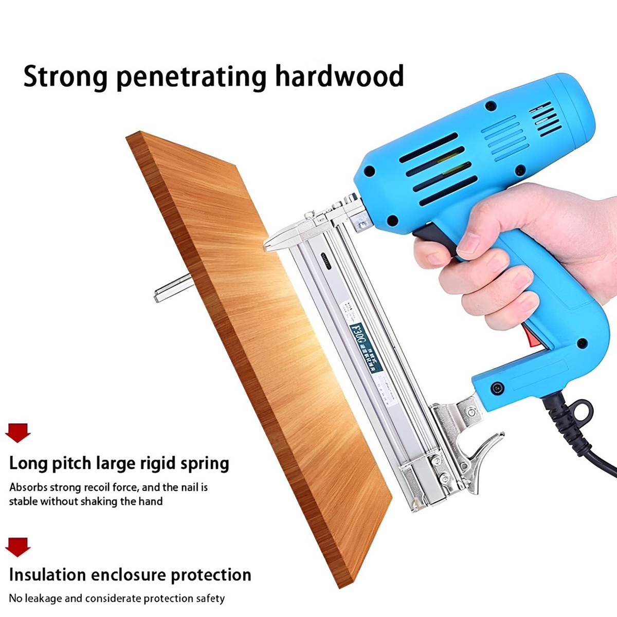 Electric Straight Nail Gun Heavy Duty Woodworking Tool Electrical ...