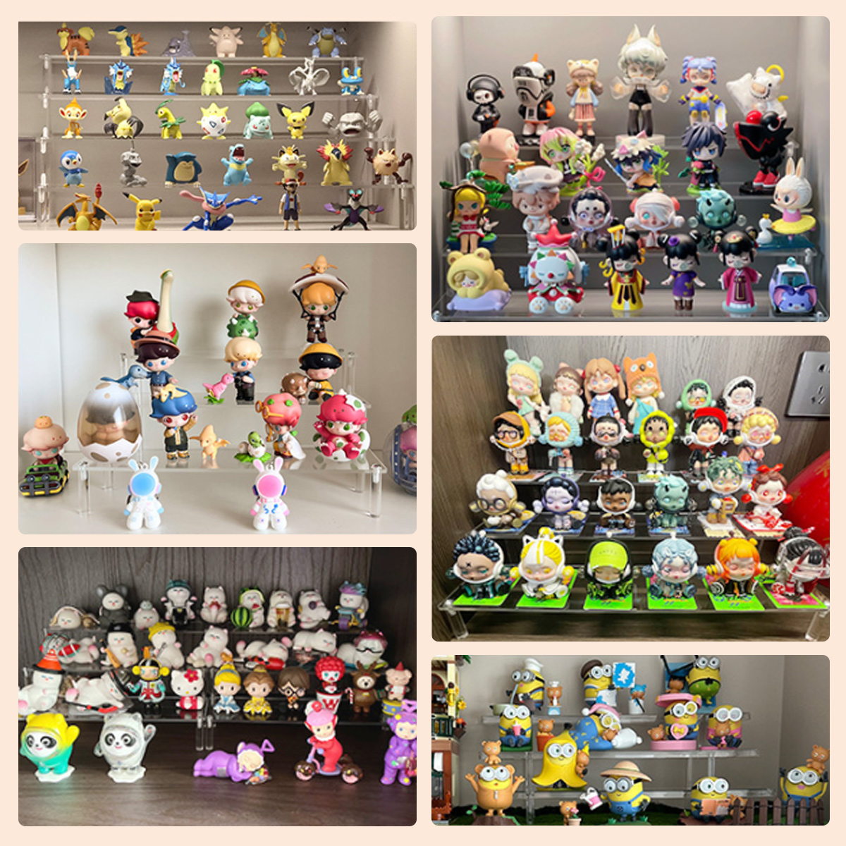 3/4 Tier Wooden Acrylic Display Stand Toy Cosmetics Showcase, Acrylic ...