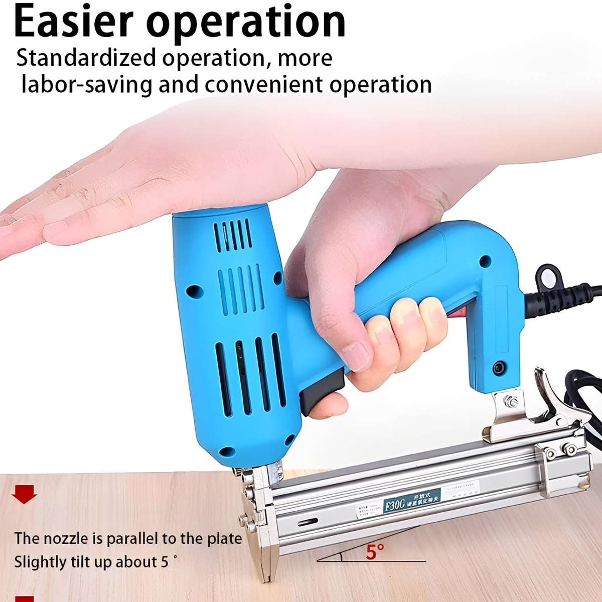 Electric Straight Nail Gun Heavy Duty Woodworking Tool Electrical ...