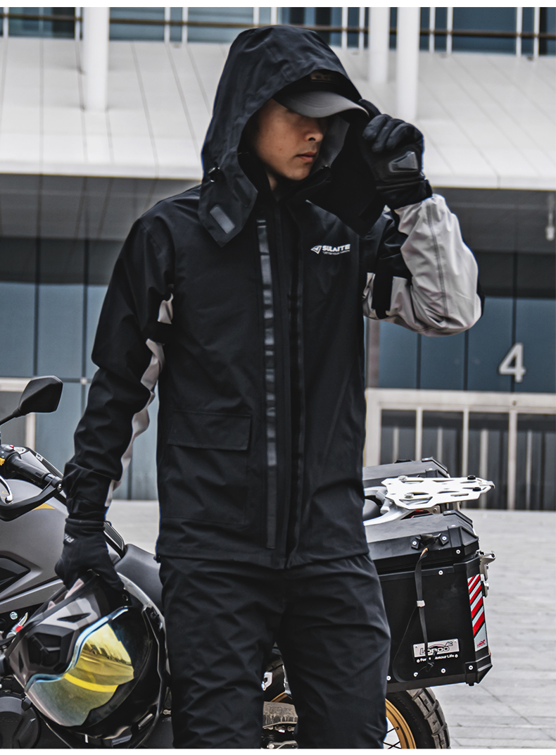 SULAITE Rain Suit Waterproof Jacket with Pants Breathable Lightweight ...