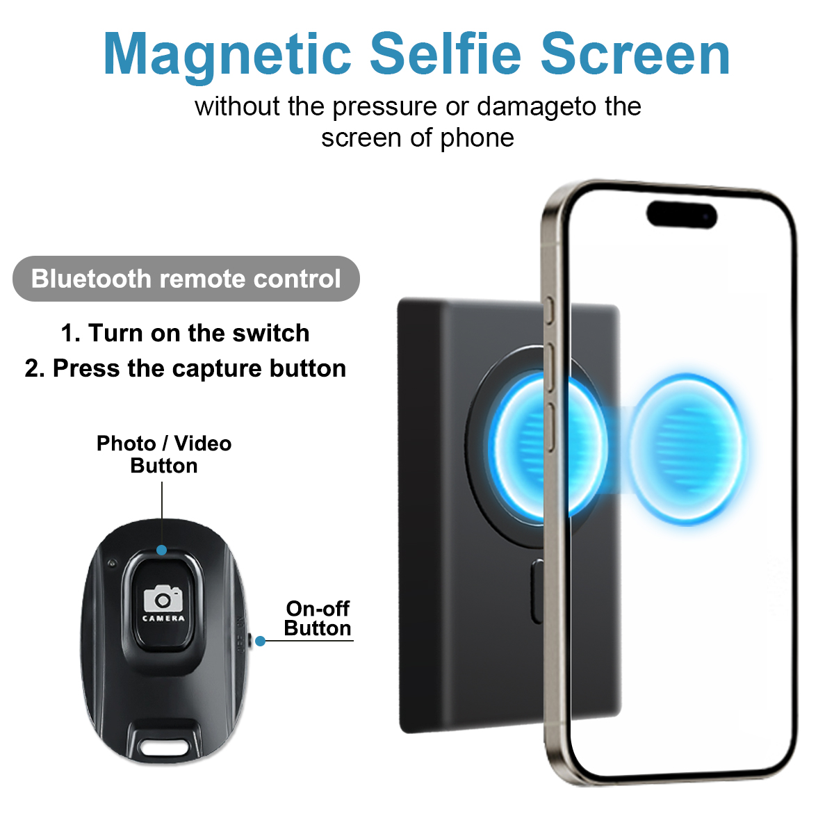 FEINODI Wireless Vlog Magnetic Selfie Screen for Phone and Android ...