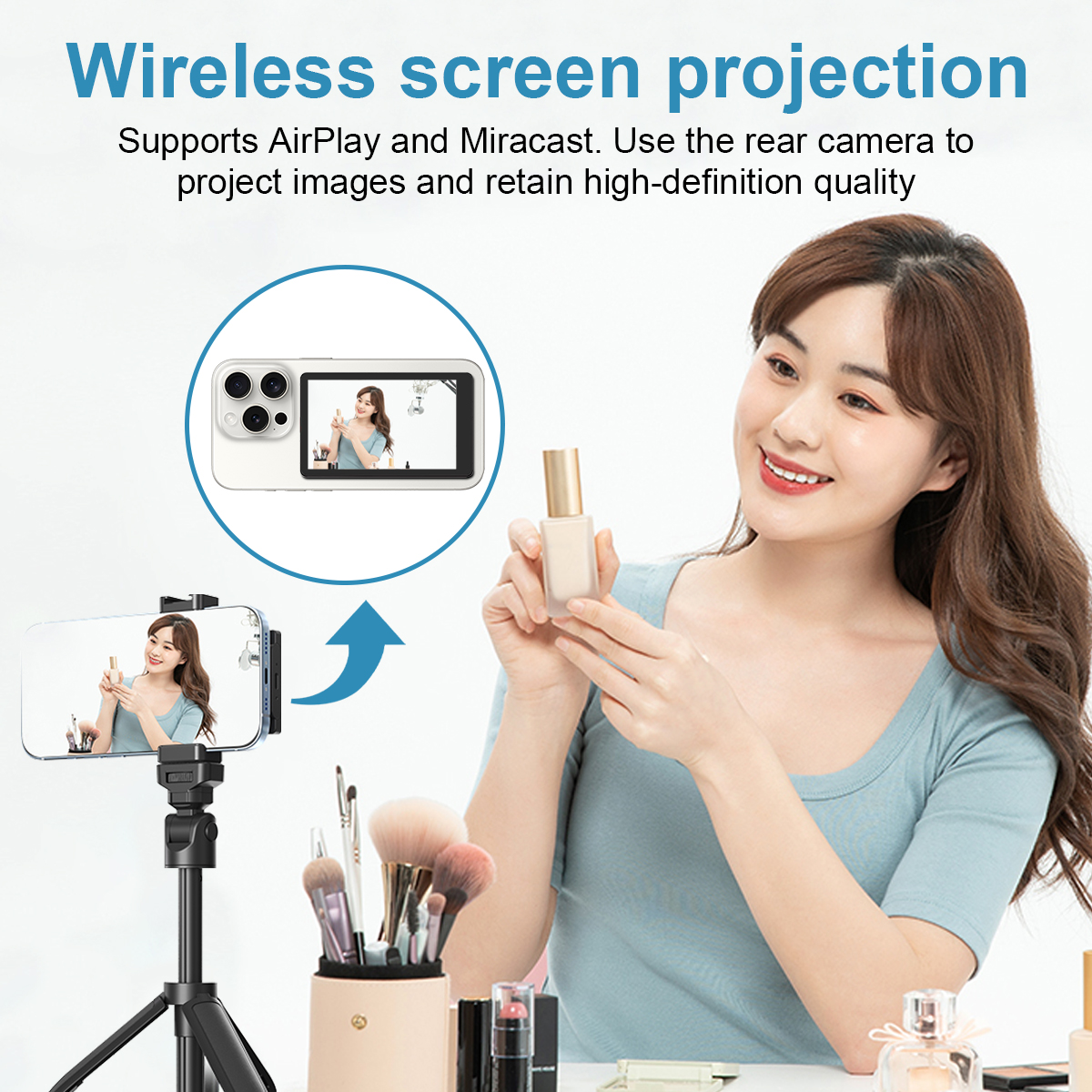 FEINODI Wireless Vlog Magnetic Selfie Screen for Phone and Android ...