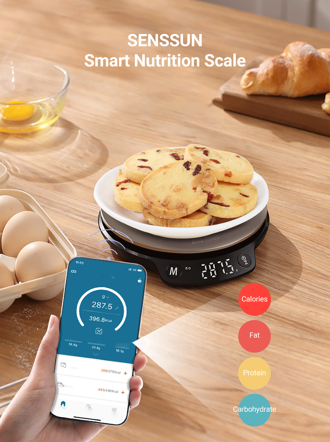 CAMRY Digital Kitchen Scale 5Kg/0.1g Food Weight Scale With APP Of ...