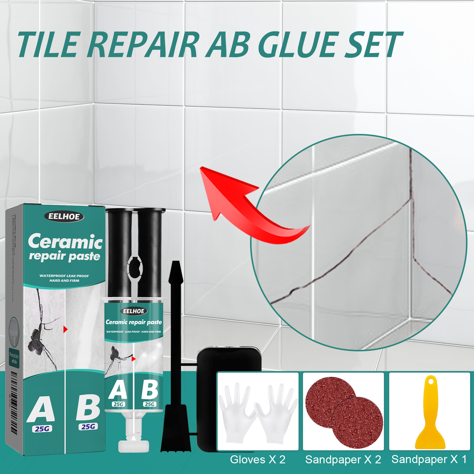 Magic Acrylic Repair Kit, Fast Drying Tile Gap Filler and Adhesive for ...