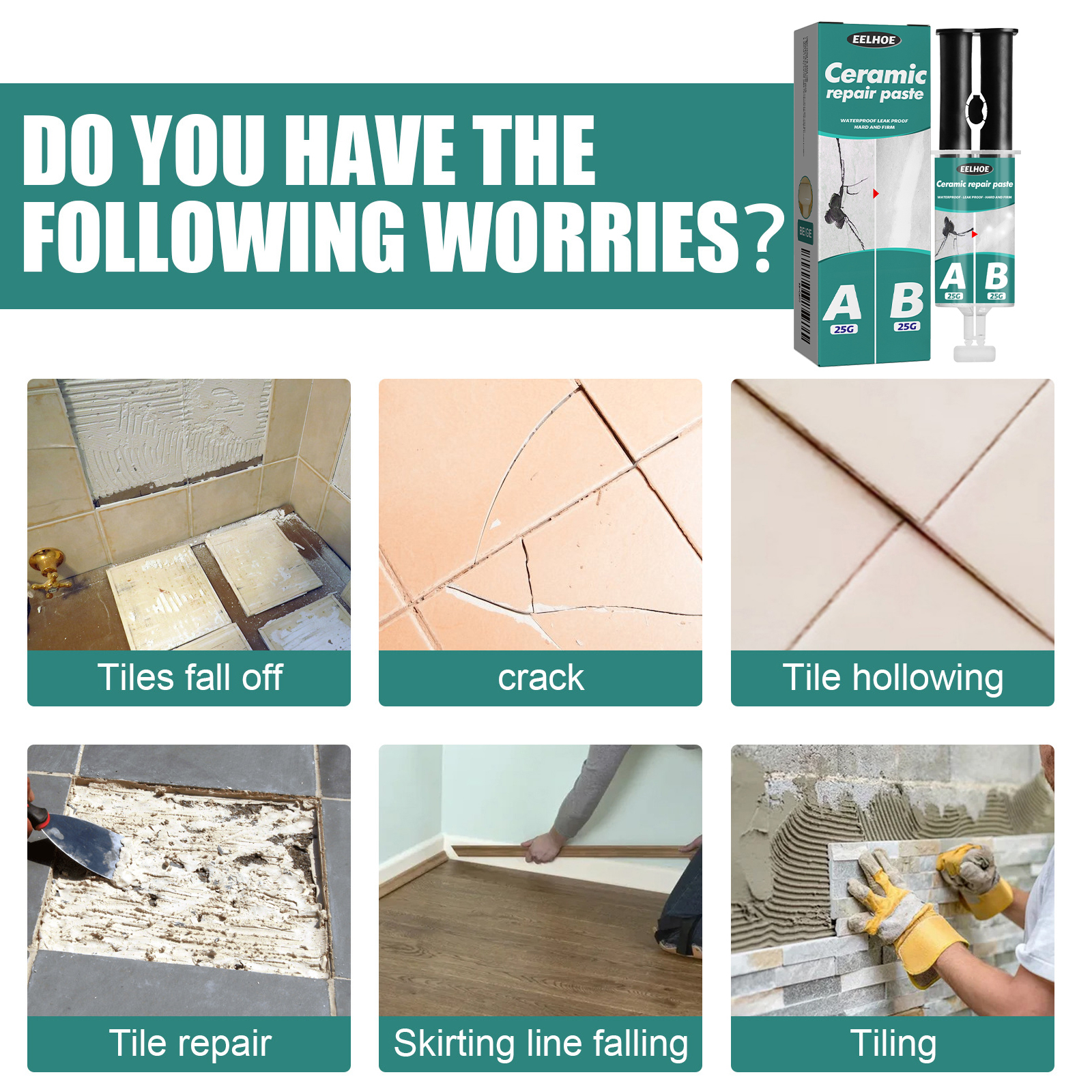 Magic Acrylic Repair Kit, Fast Drying Tile Gap Filler and Adhesive for ...