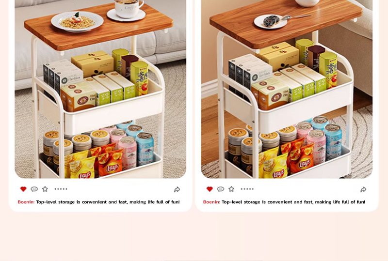 Small Cart Storage Rack Home Snacks Floor To Ceiling Multi-Layer Living ...