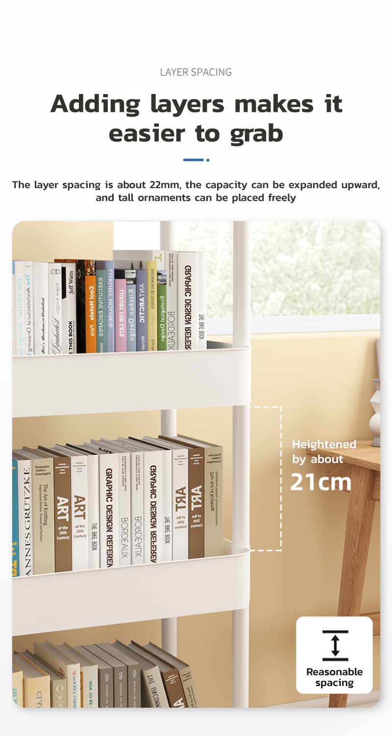 Small Cart Storage Rack Home Snacks Floor To Ceiling Multi-Layer Living ...