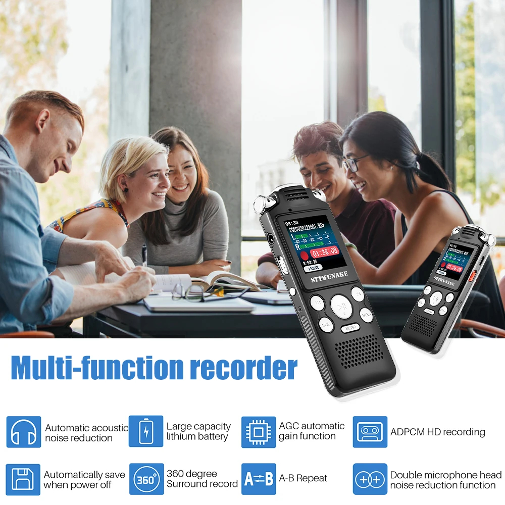 Professional Voice Activated Digital Audio Voice Recorder 8GB 16GB 32G ...