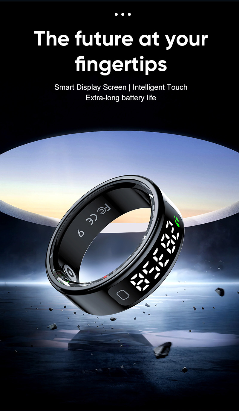 New R11C Display Screen Smart Ring Gesture Swipe Video/Brush Health ...