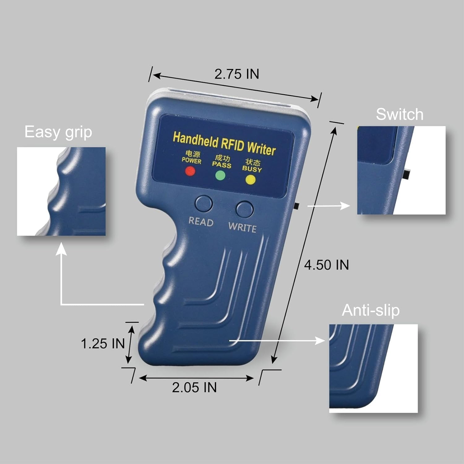 Repetitive Handheld 125KHz EM4100 5200 RFID Writer Card RFID Copier ...