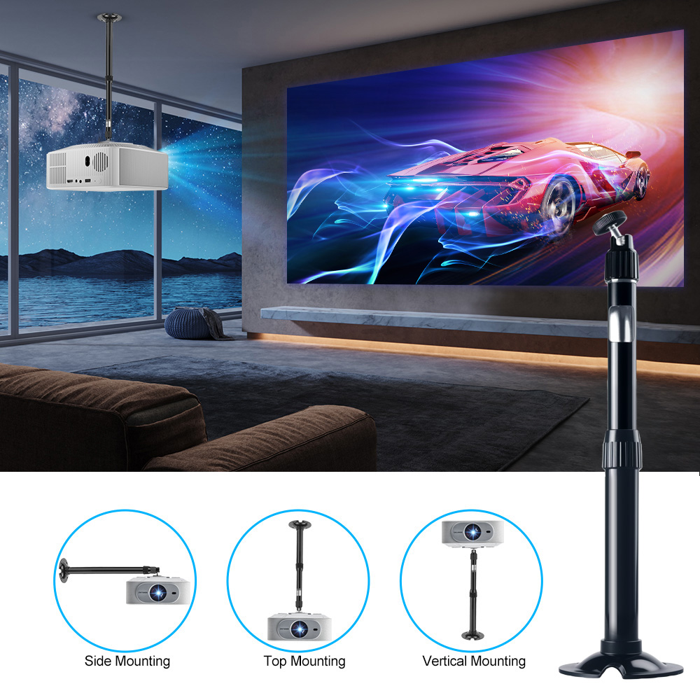 Salange PA10 20-40cm/30-60cm/40-80cm Adjustable LCD DLP Mini Projector Ceiling Wall Mount ...
