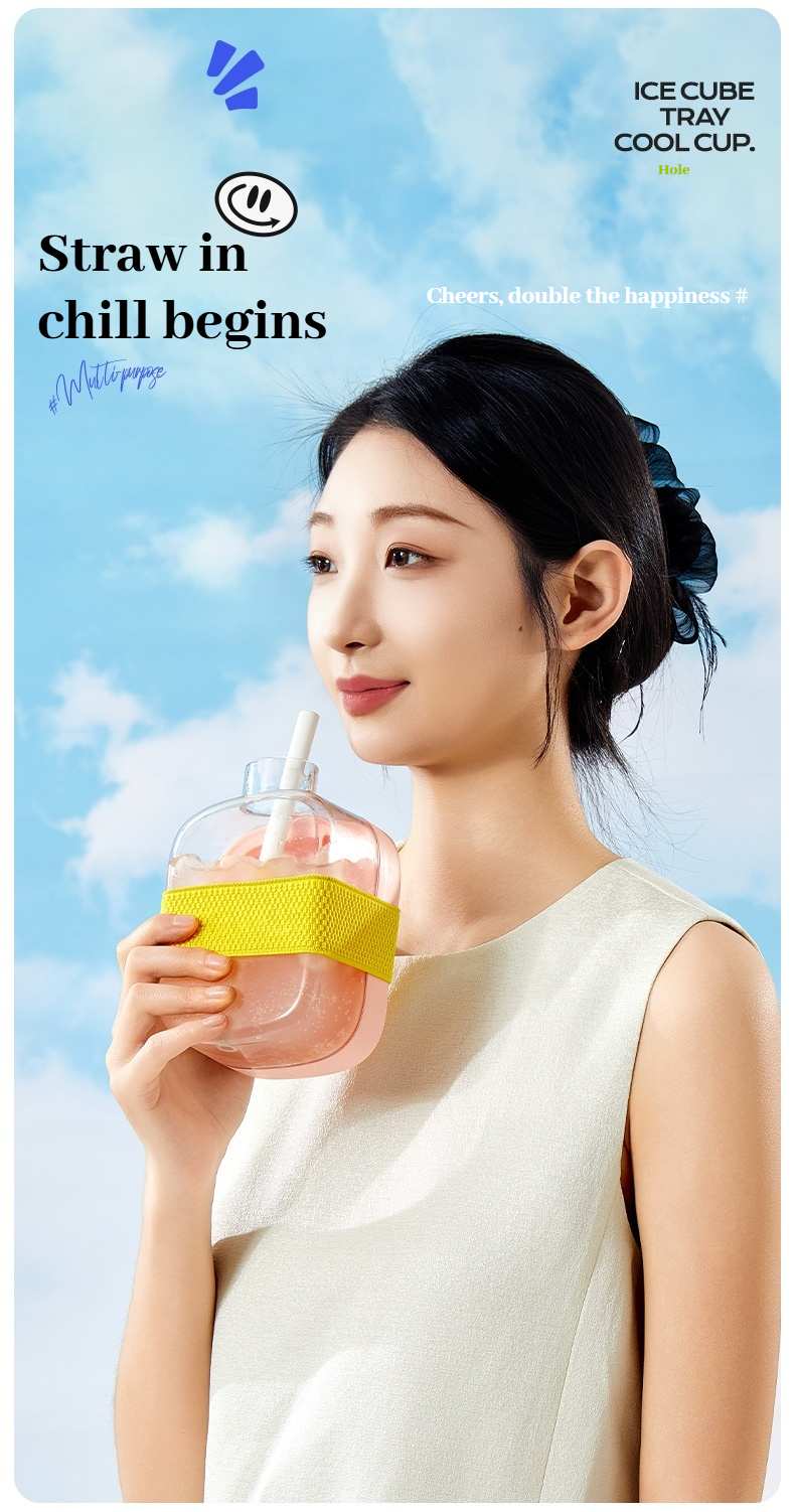 Ice Cube Tray & Maker 800/500ml⚡2-in-1 Leakproof Ais Tray with Lid ...