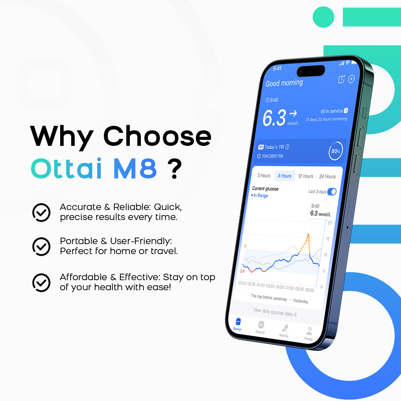 【Local stock】Ottai M8 Health Monitoring Suit Health Accessories One Full Set Ottai M8 CGM ...