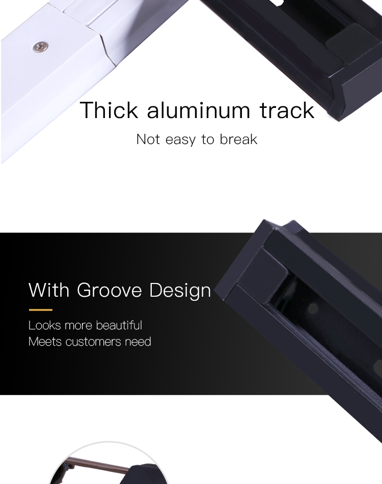 1M Track Light Rail Led track Lamp Accessory Straight Connectors For ...