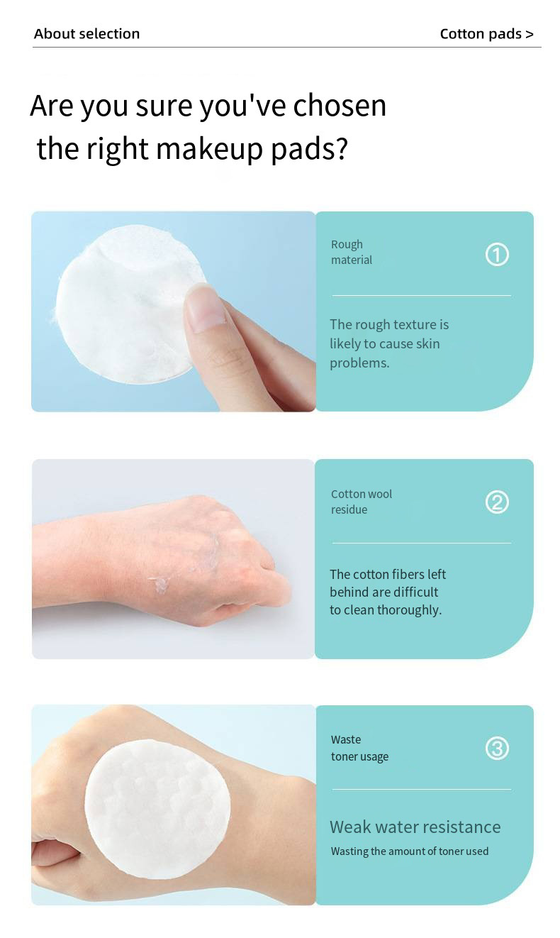 Round Cosmetic Cotton 100 Pieces Three-Layer Water-Saving Wet Compress ...