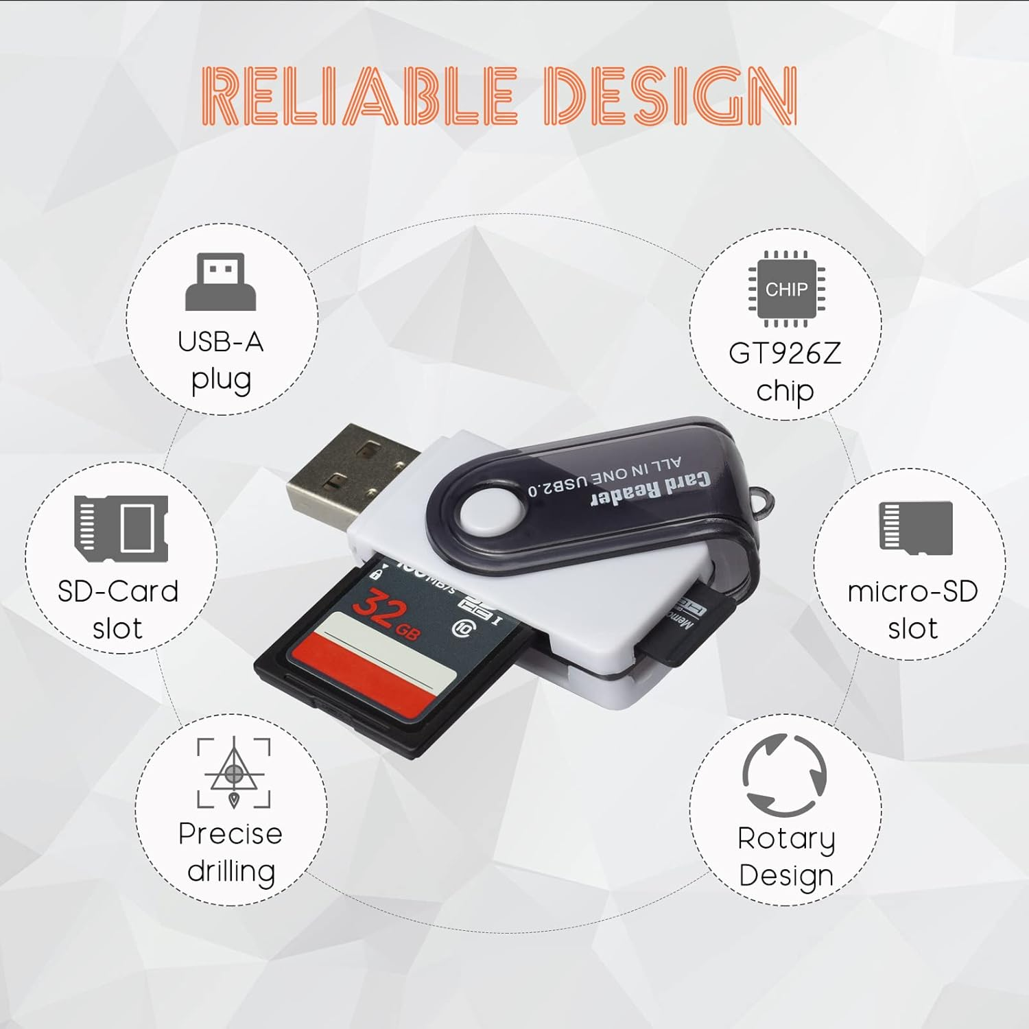 USB 2.0 4 in 1 TF MS M2 Micro SD Card Reader Adapter for Computer ...