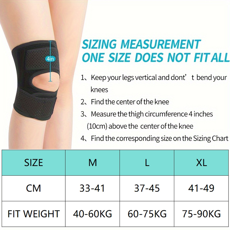 Knee Brace for Women Men Knee Support with Side Stabilizers Adjustable ...