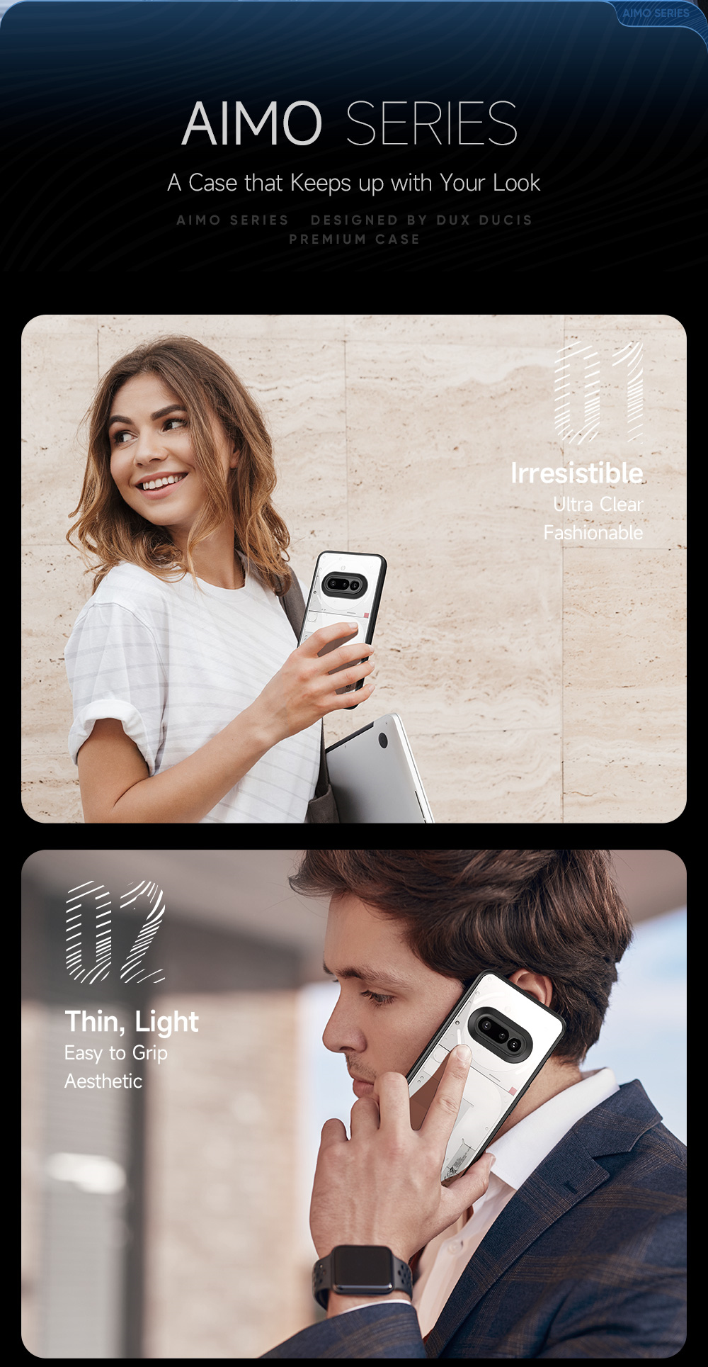 DUX DUCIS AIMO - For Nothing Phone 3a Case - CLEAR Anti-Yellowing Hard Case, Shockproof & Anti ...