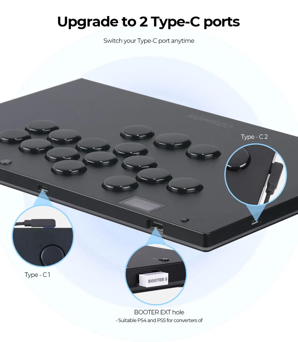 Haute42 M Ultra 16 Aluminium Alloy Hitbox Leverless Controller Stickless Arcade Stick For PC ...