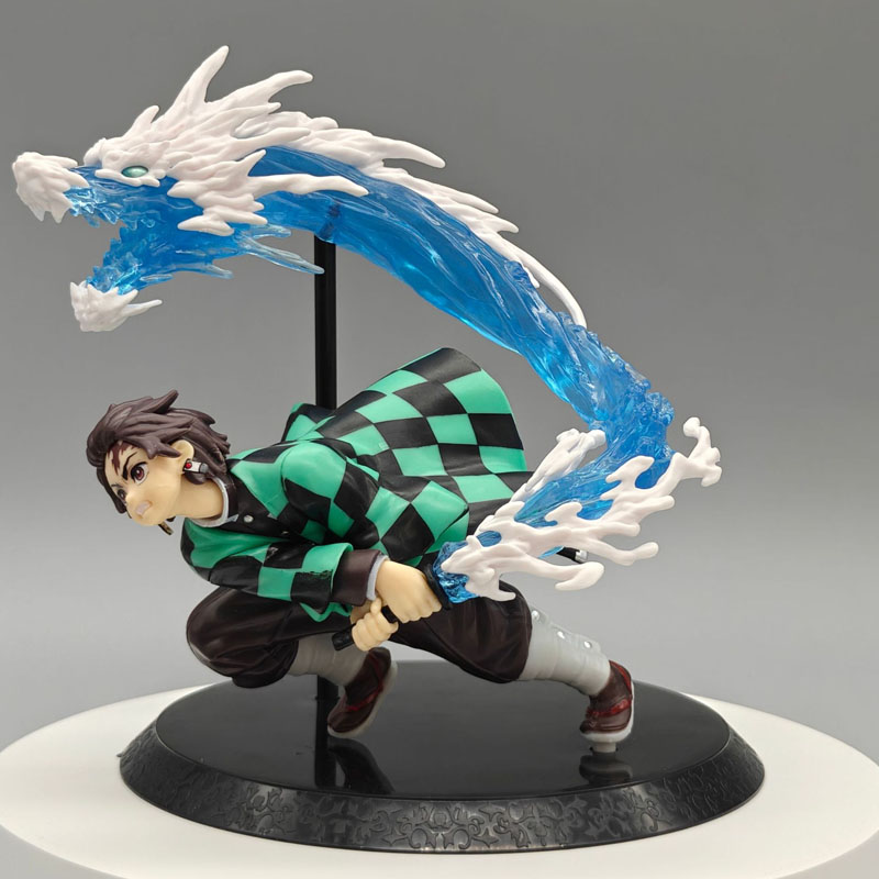 18cm Demon Slayer: Kimetsu No Yaiba Figure Tanjiro Fights Zenitsu Flame ...